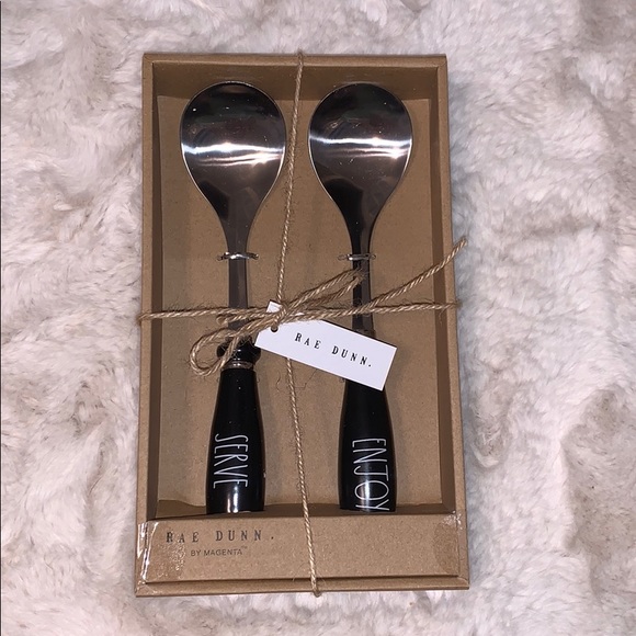 Rae Dunn | Dining | Rae Dunn Serve Enjoy Spoon Set | Poshmark